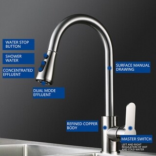 Pull-Out Sprayer Single Single Hole Rotating Sink Mixing Faucet - Bed ...