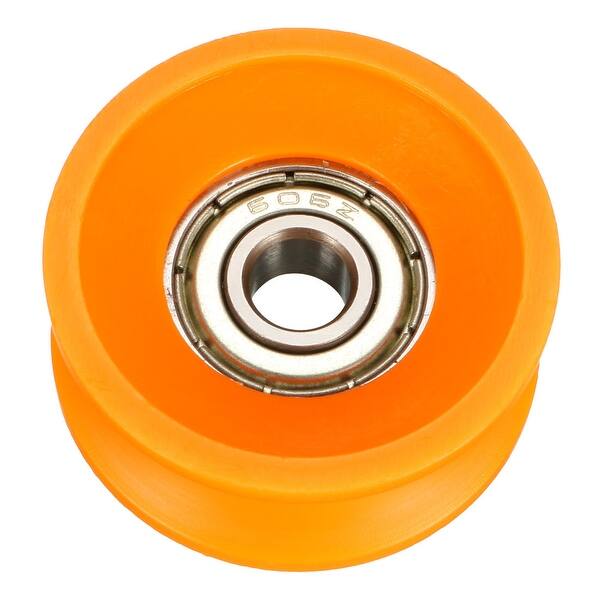 V Groove Guide Bearing Pulley Rail Ball Wheel Orange 6x30x13mm 4pcs ...