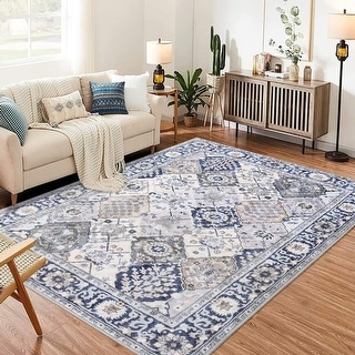 Area Rug 9x12 Boho Traditional Fuzzy Carpet - 9'3" x 12'3" - Bed Bath ...