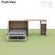 Sleek Multipurpose Workstation: Modern Desk Transforms into Guest Bed ...