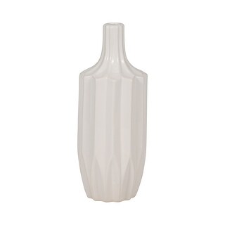 Sagebrook Home Ceramic Cylinder Fluted Vase - Bed Bath & Beyond - 40248837