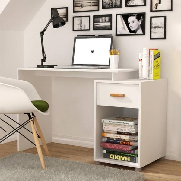 Easy To Install Computer Desk Light Writing Desk With Drawers - Bed ...