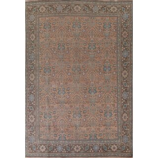 Distressed Over-Dyed Tabriz Persian Rug Handmade Floral Wool Carpet - 9 ...