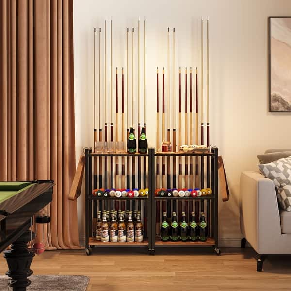 Moasis Mobile Floor Billiard Cue Rack with Wheels - Bed Bath & Beyond ...