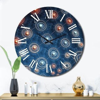 Designart "Abstract Light Infinity Matrix II" Fractals Oversized Wall ...