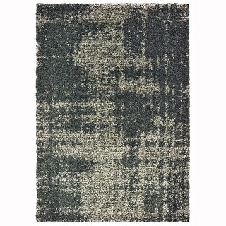 Style Haven Valant Abstract Charcoal/Grey Shag Area Rug - Bed Bath ...