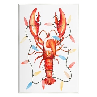 Stupell Nautical Lobster Christmas Lights Wall Plaque Art by Ziwei Li ...