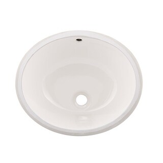 DAX Ceramic Oval Single Bowl Undermount Bathroom Basin, Ivory - Bed ...