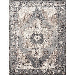 Hauteloom Newalla Living Room, Bedroom Area Rug - Camel, Charcoal, Dark ...