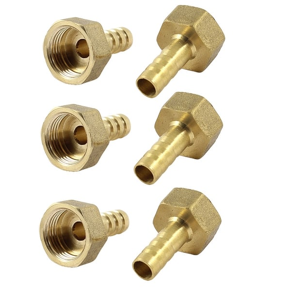 6 Pcs 8mm Hose Barb to 3/8 PT Female Threaded Quick Coupler Connector ...