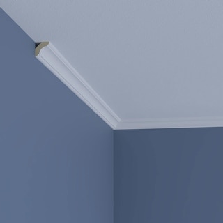1"H x 1"P x 1 1/2"F x 96"L Morris Crown Moulding - 1-Pack - Bed Bath ...