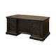 Traditional Wood Double Pedestal Executive Desk, Writing Table, Office ...