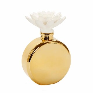 Gold Bottle/White Flower - Bed Bath & Beyond - 38209350