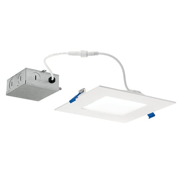 Kichler LED Canless Recessed Light 6" Square Recessed Trim - IC Rated ...