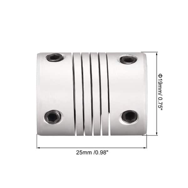 7mm to 9mm Aluminum Alloy Shaft Coupling Flexible Coupler L25xD19 ...