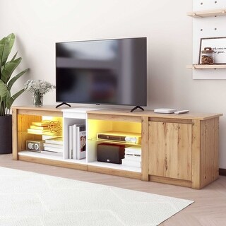 ModernTV Stand for TVs up to 80'' , Media Console with Multi-Functional ...