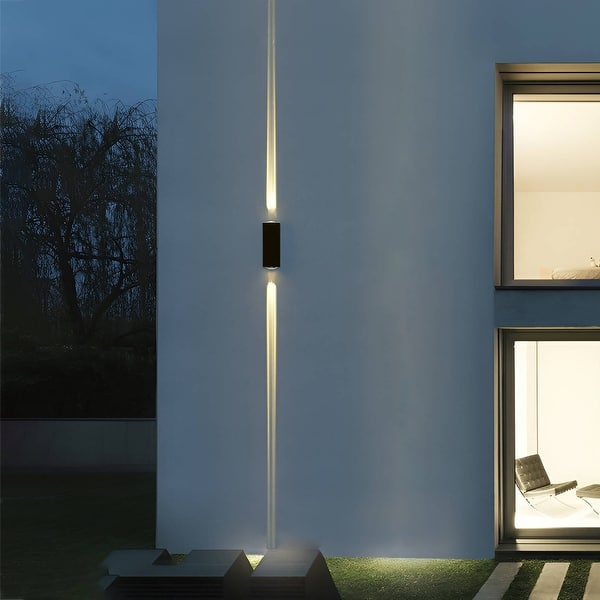 Modern LED Outdoor Beam Wall Sconce Porch Light - Bed Bath & Beyond ...