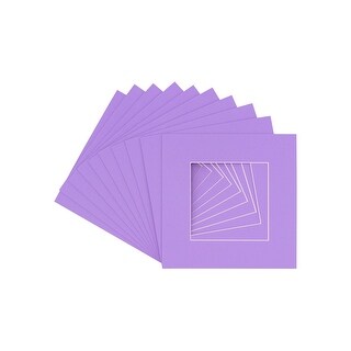 8x8 Mat for 12x12 Frame - Precut Mat Board Acid-Free Light Purple 8x8 ...