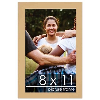 8x11 Traditional Natural Complete Wood Picture Frame with UV Acrylic ...