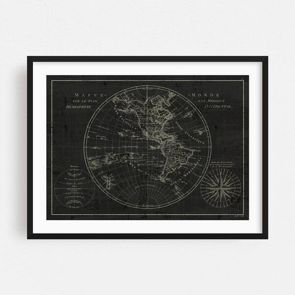 Mappemonde Etching v4 illustrations Globe Maps Art Print/Poster - Bed ...