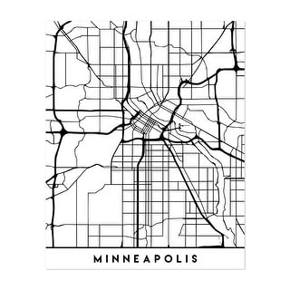 Minneapolis Minnesota Maps Coordinates Urban Art Print/Poster - Bed ...