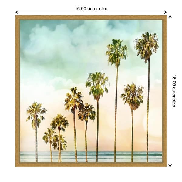 Beach Palms I by Devon Davis Framed Canvas Art - Bed Bath & Beyond - 32926182