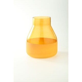 12" Yellow Translucent Handblown Glass Vase - Bed Bath & Beyond - 29828955