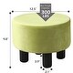 Round Footrest Stool Upholstered Step Stool,Green - Green - Bed Bath ...