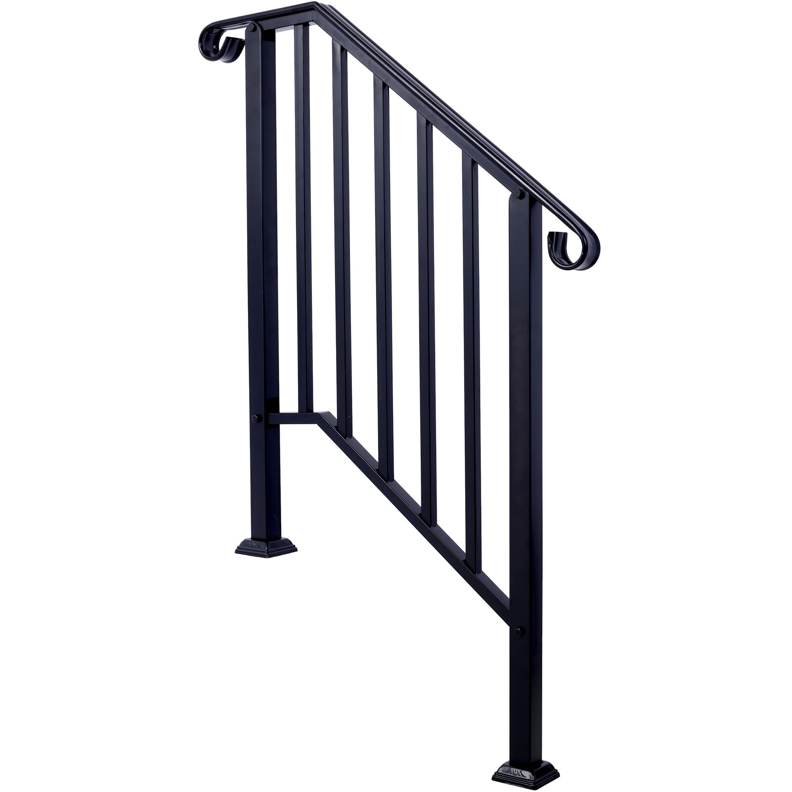 VEVOR Handrails for Outdoor Steps Fit 1-4 Steps Outdoor Stair Railing ...