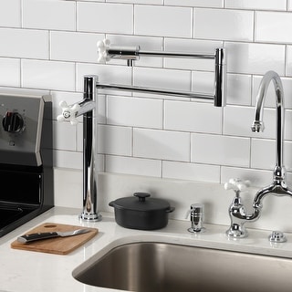 Metropolitan Two-Handle 1-Hole Deck Mount Pot Filler Faucet - Bed Bath ...