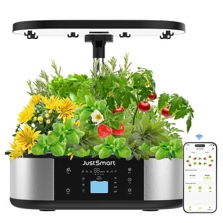 12 Pods WiFi Hydroponics Growing System with Auto Watering ...