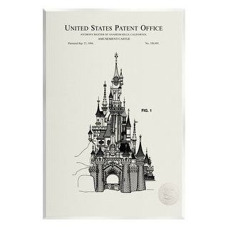 Stupell Intricate Castle Blueprint Diagram Wall Plaque Art, Design by ...