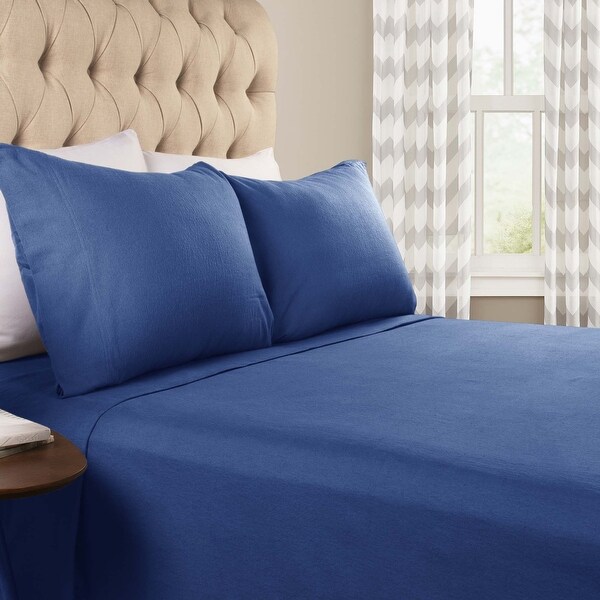 Superior Solid Flannel Cotton Fuzzy Deep Pocket Sheet Set On Sale Bed Bath Beyond 8980070