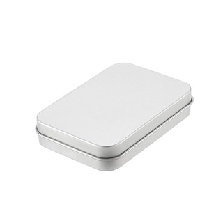Metal Tin Box Containers, Mini Portable Metal Rectangular Empty Hinged Tin Box with Lid for ...
