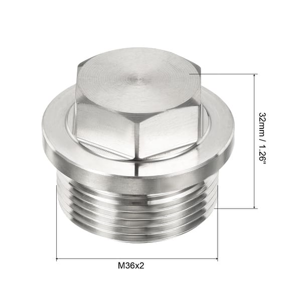 Male Plug Stainless Steel Thread Hex Head Socket Solid Pipe Fitting ...
