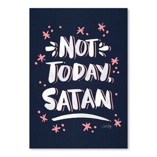 Americanflat - Not Today Satan Navy Blush by Cat Coquillette - 16"x20 ...
