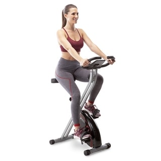 Fitness Folding Upright Exercise Bike with Adjustable Resistance 250 lb ...