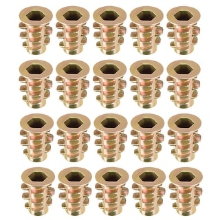 Threaded Insert Nuts Zinc Alloy Hex Socket M4 Internal Threads 10mm ...