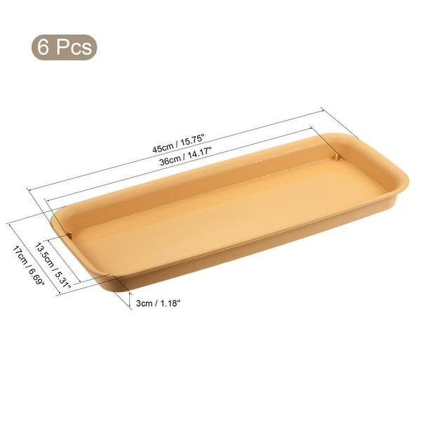 Plant Pot Saucers Plastic Rectangular Flower Drip Trays Indoor Outdoor ...