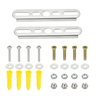 Ceiling Light Plate 90x20x5mm Light Fixture Chandelier Mounting Bracket 2 Set - Silver - Bed ...