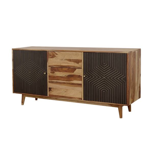 Partridge Natural Sheesham Rectangular 2-door Server - On Sale - Bed ...