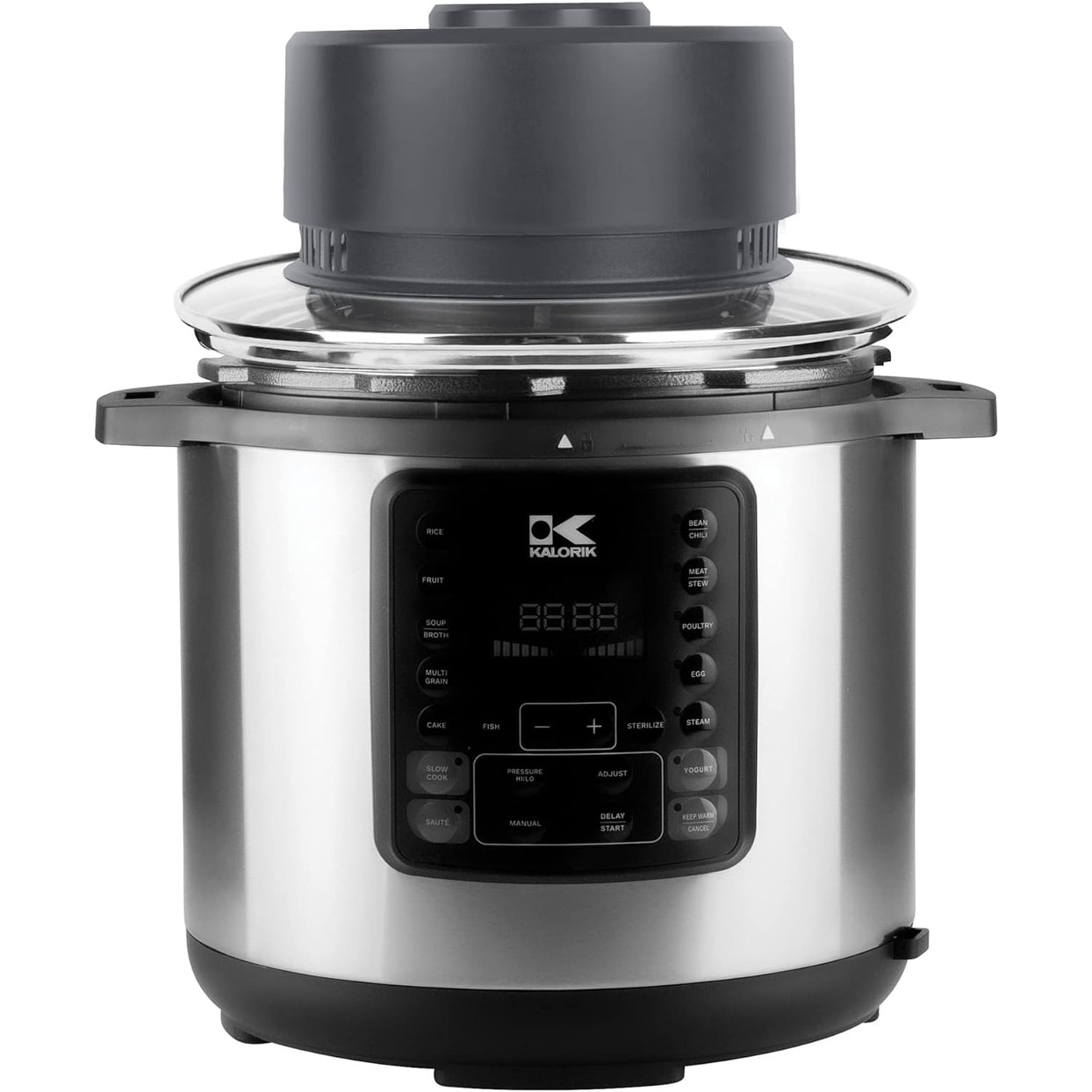 Kalorik Digital Universal Air Fryer Lid for 6 8 10QT Pressure Cookers 8 10 Pots Pans Refurbished