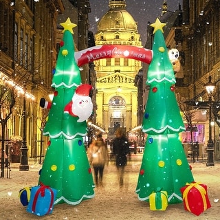 10 FT Tall Inflatable Christmas Arch Blow Up Decoration with LEDs - Bed ...
