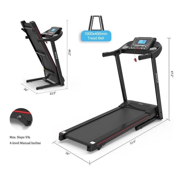 Home Foldable Treadmill with Incline, Folding Treadmill for Home ...