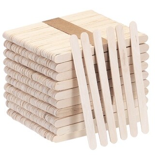 Wood Craft Sticks, 4.9 Inch Wooden Crafts Stick for DIY Craft, 500 Pcs ...