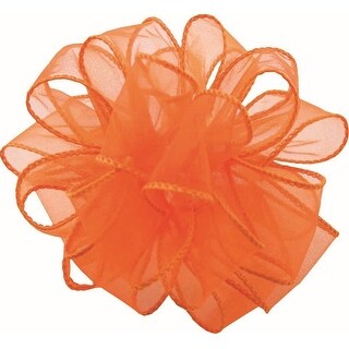 Orange Sheer Essence Wired Ribbon - Bed Bath & Beyond - 36880056