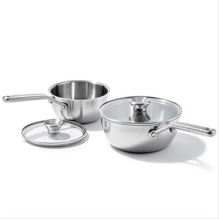 OXO Mira 3-Ply Stainless Steel 2pc Chef's Pan Set with Lids - Bed Bath ...