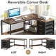 59 inch L Shaped Computer Desk with Storage Drawers for Home Office ...