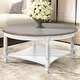 GALANO Marcello 34.6 in. Round Solid Wood Top Coffee Table - Bed Bath ...