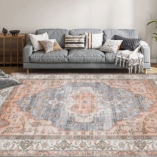 Traditional Vintage Boho Floral Area Rug - Bed Bath & Beyond - 41169641